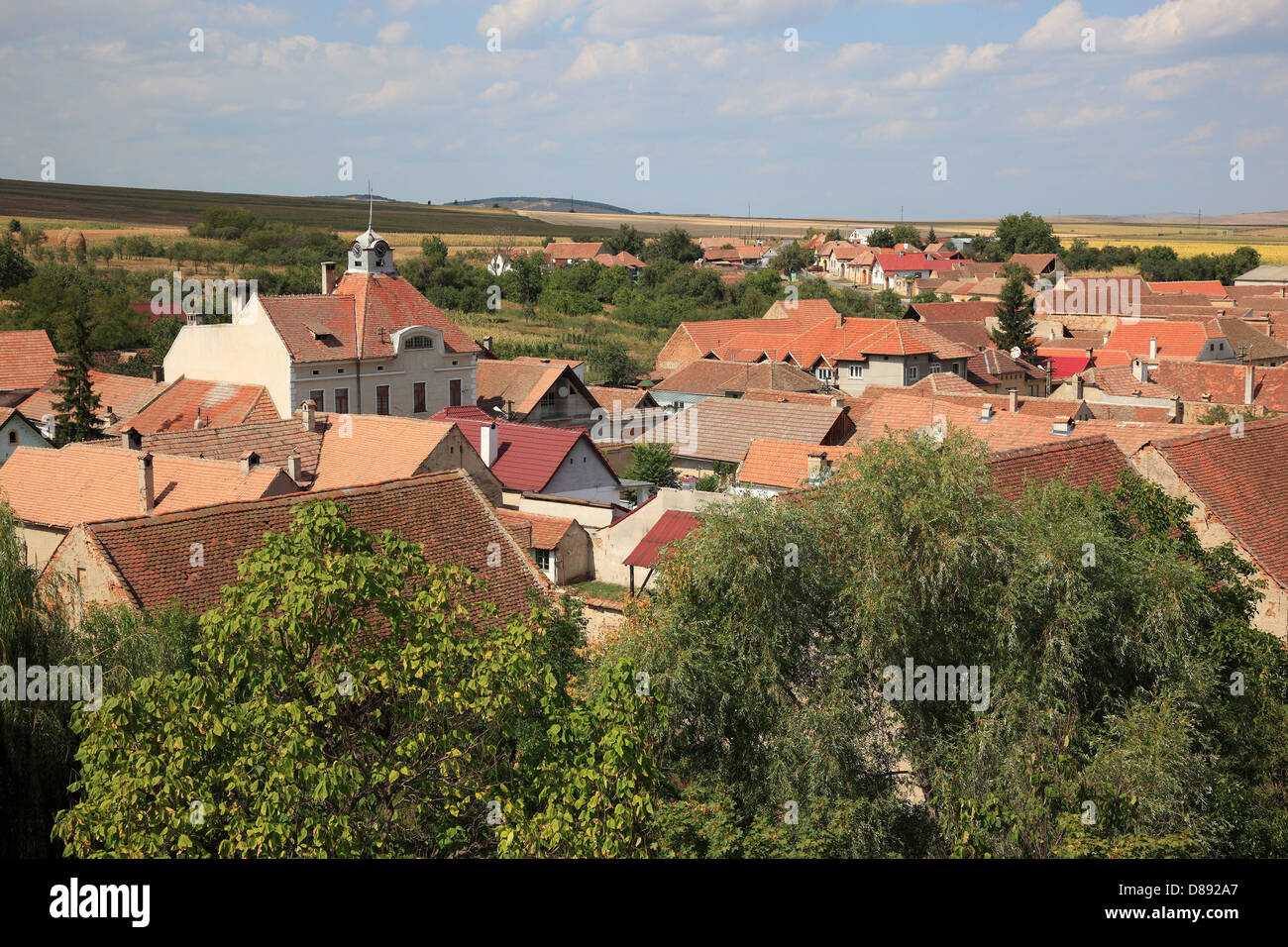 View from the Castle of the Counts on Calnic. Calnic, German Kelling is ...