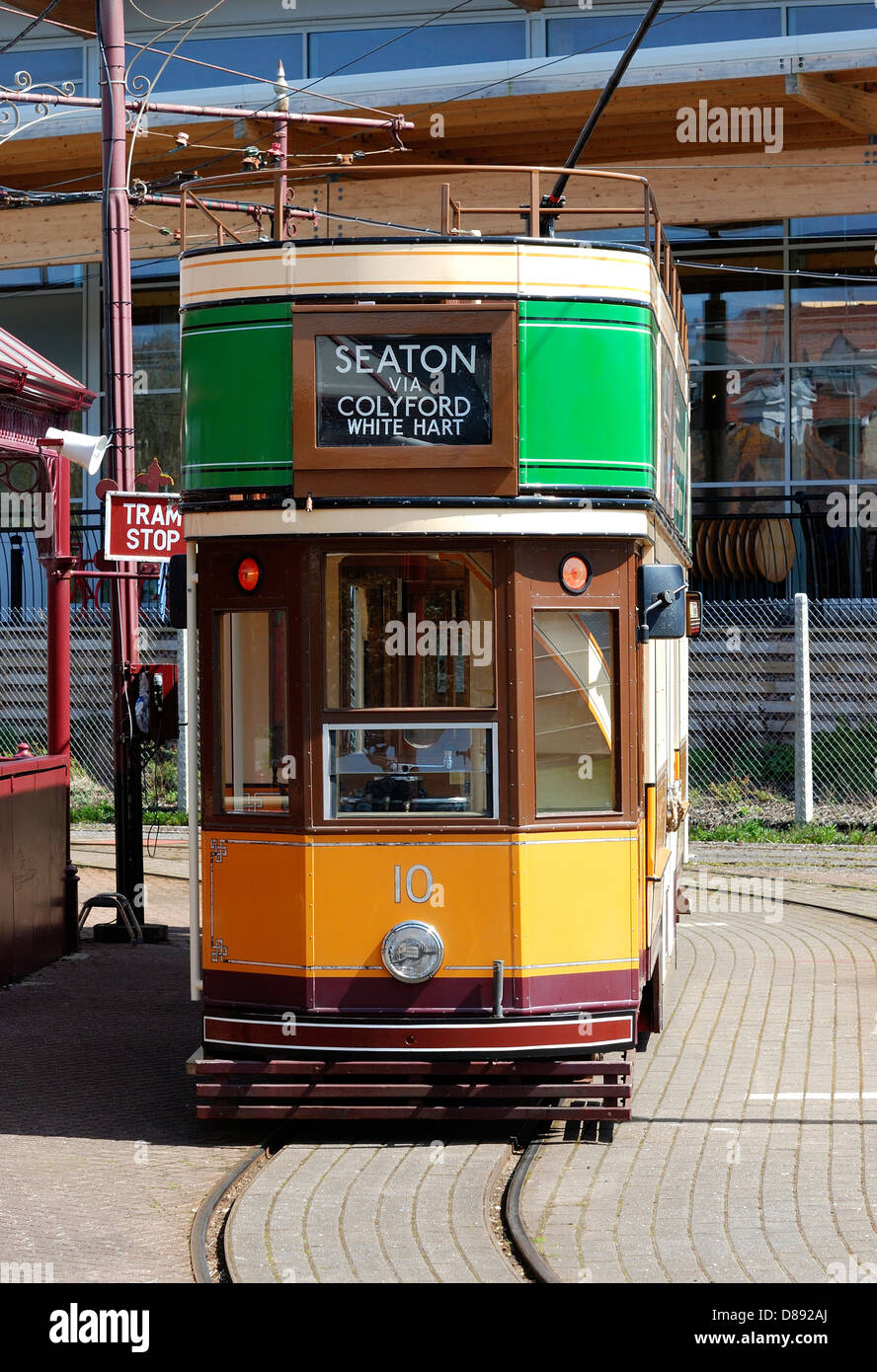 Seaton Tramway Devon England uk Stock Photo - Alamy