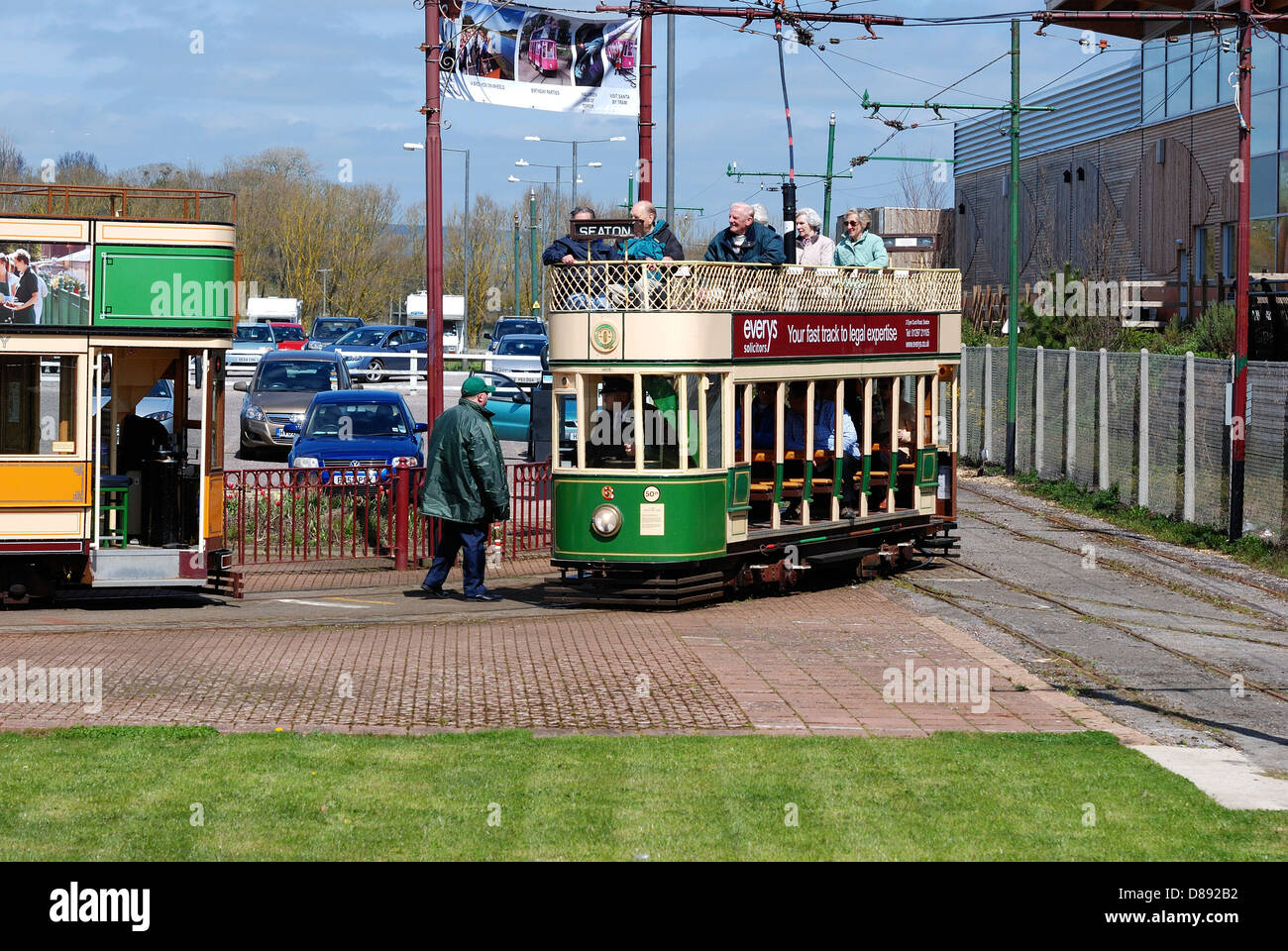 Seaton Tramway Devon England uk Stock Photo - Alamy