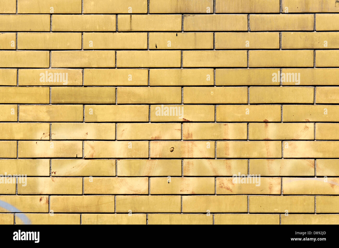 Yellow bricks background Stock Photo - Alamy