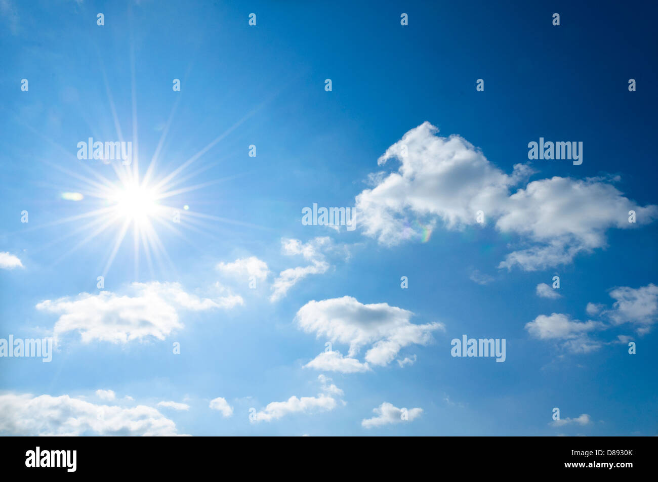 Strong sun on blue hi-res stock photography and images - Alamy