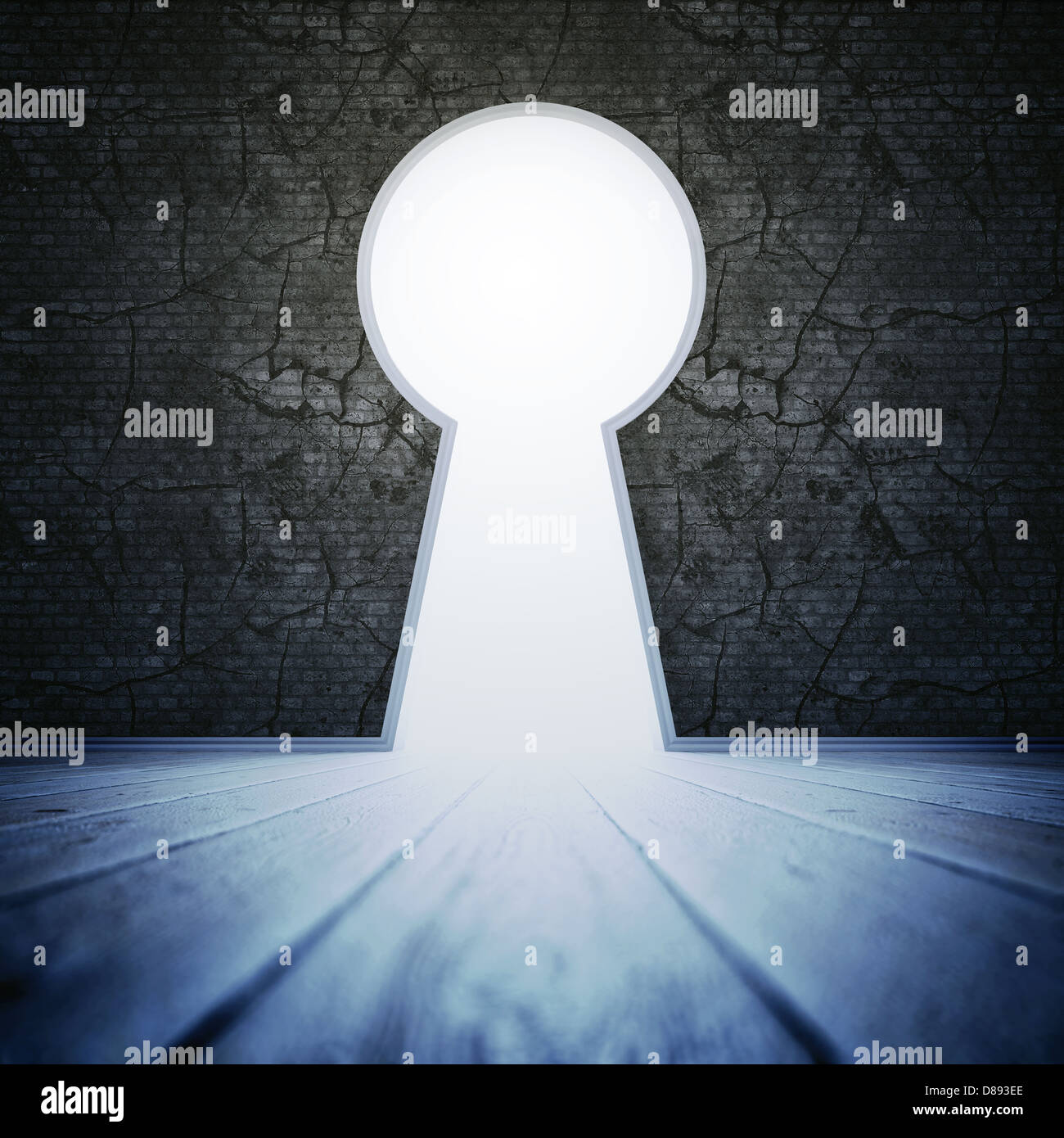 An opening in a wall in the shape of a keyhole Stock Photo - Alamy