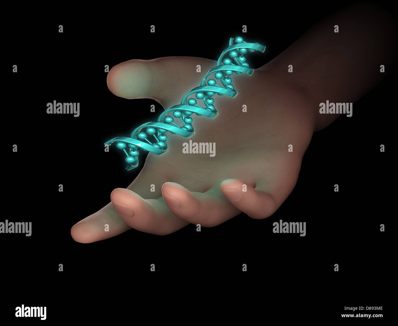 Personal genome sequencing - science and research illustration Stock ...