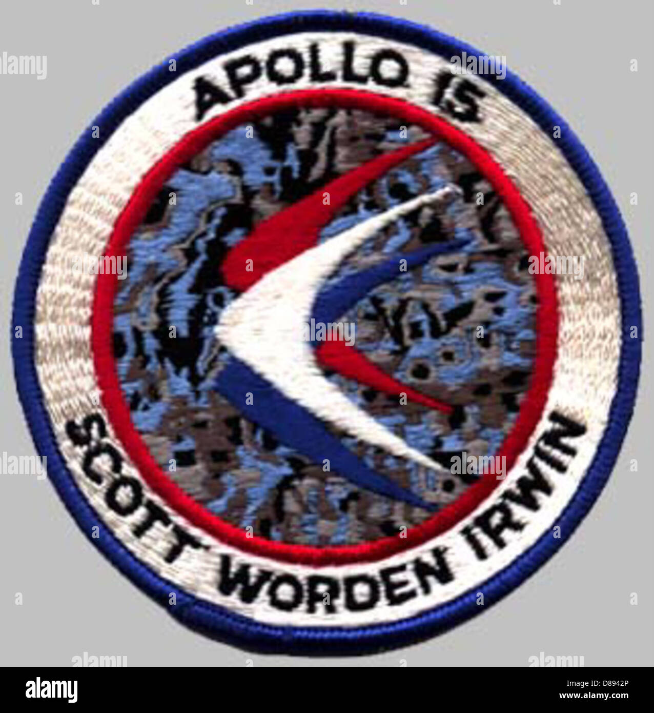 The Apollo 15 mission patch symbolizes the crew's journey to the Moon ...