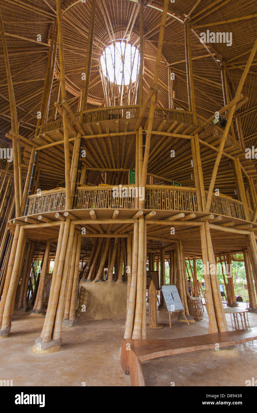 BALI, INDONESIA - FEBRUARY 2012: Classroom interiors at Green School on ...