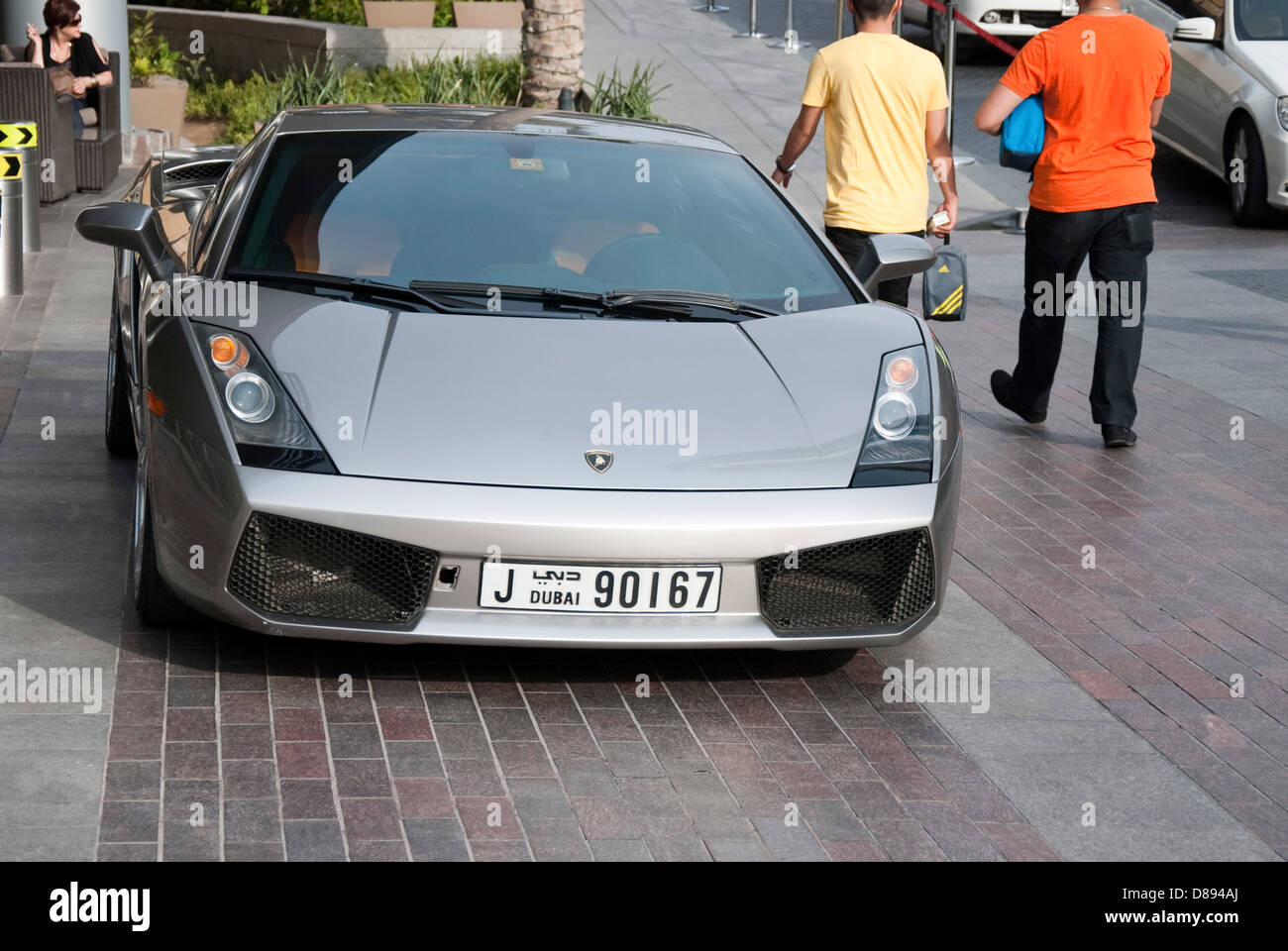 Silver Grey Lamborghini Gallardo Coupe Sports Car Stock Photo - Alamy