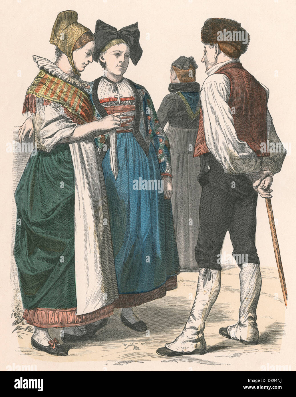 Racial Types - French Alsace Stock Photo - Alamy