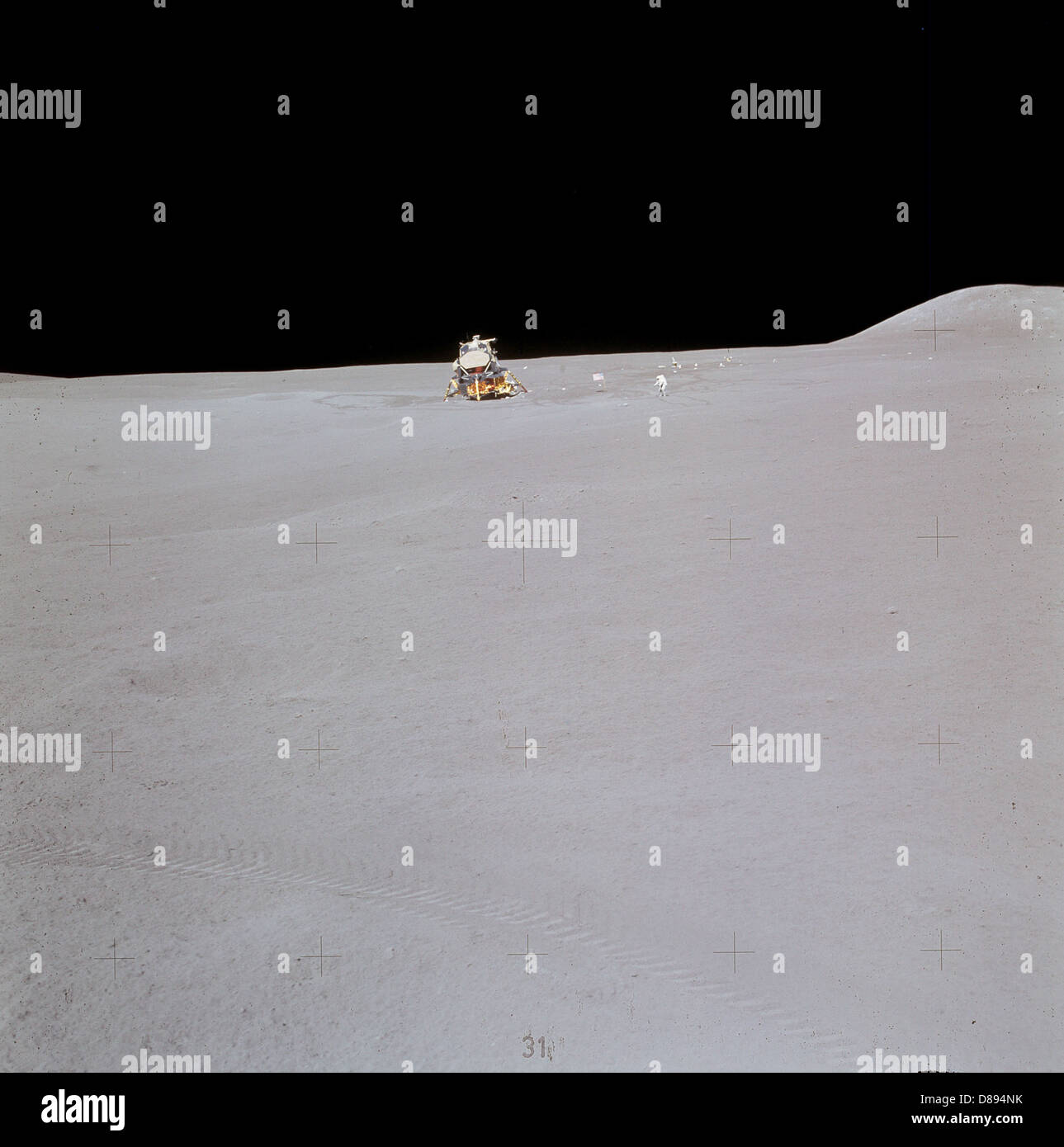 Apollo 15 astronaut James Irwin and the Lunar Module (LM) were ...
