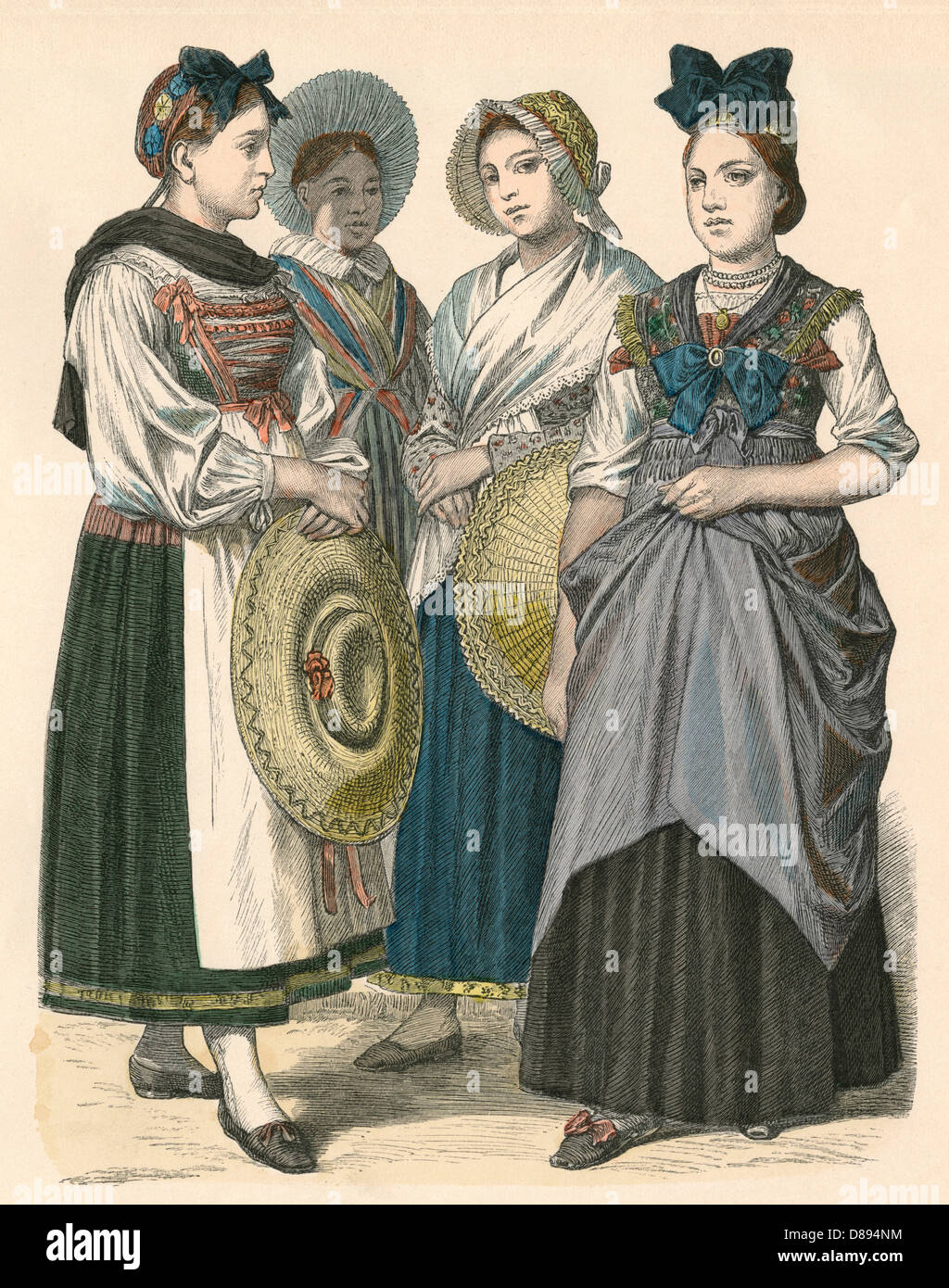 Racial Types - French Alsace Stock Photo - Alamy