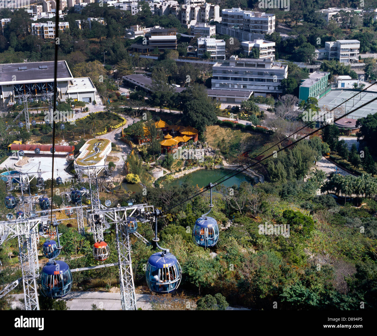 Hong Kong Ocean Park Cable Cars Stock Photo - Alamy