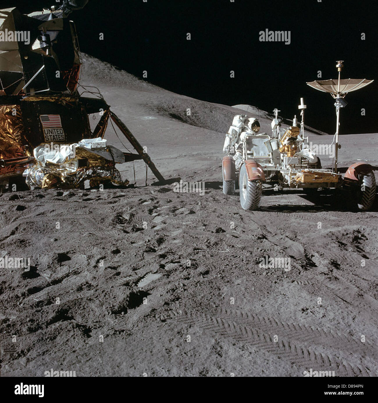 Apollo 15 Irwin LRV EVA-1 Stock Photo - Alamy