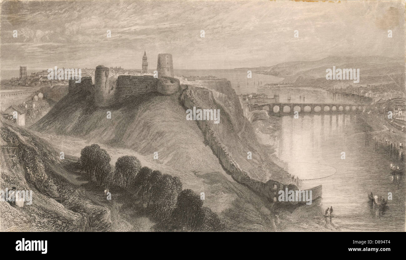 BERWICK CASTLE/EARLY C19 Stock Photo - Alamy