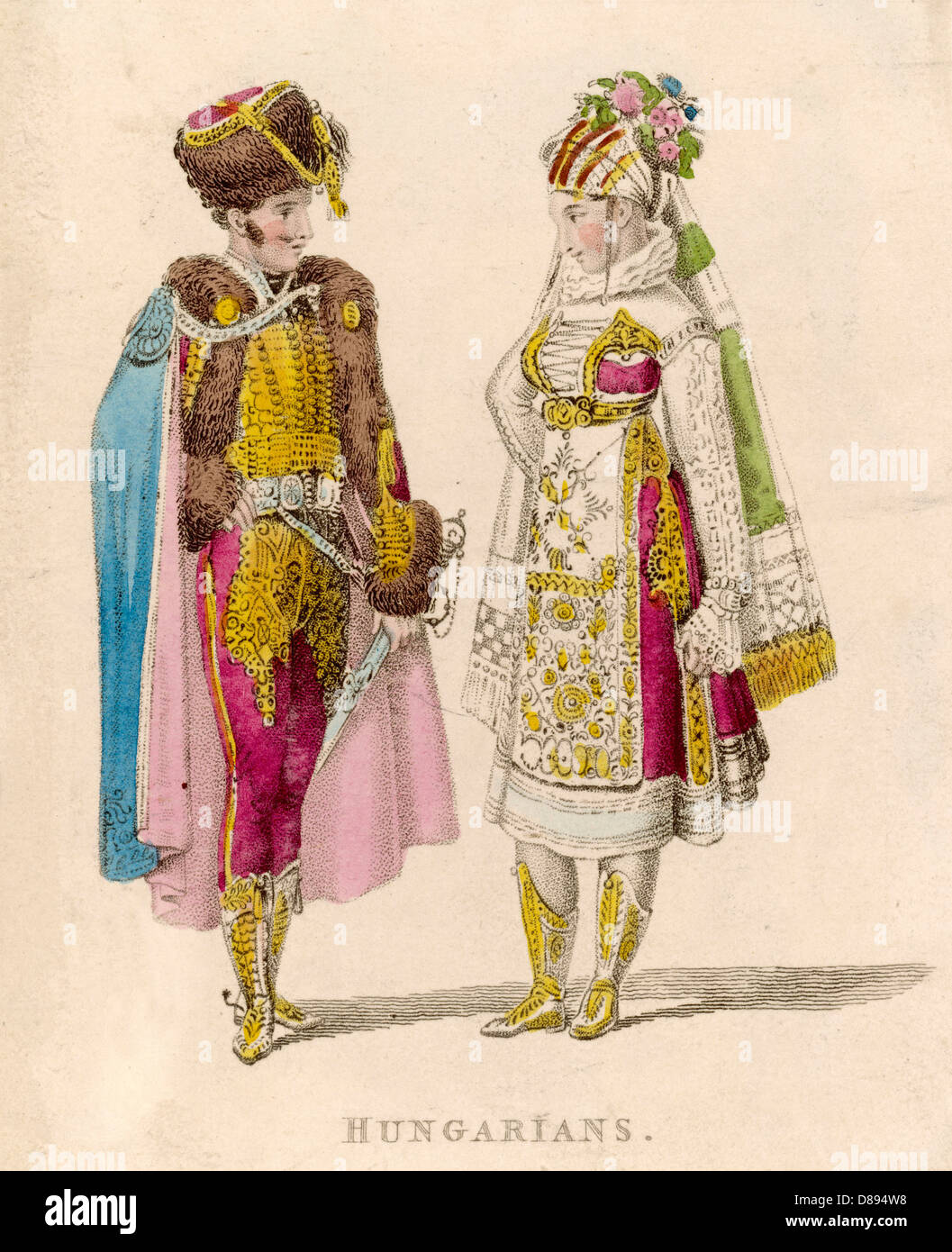 Racial Types - Hungarian Couple Stock Photo - Alamy