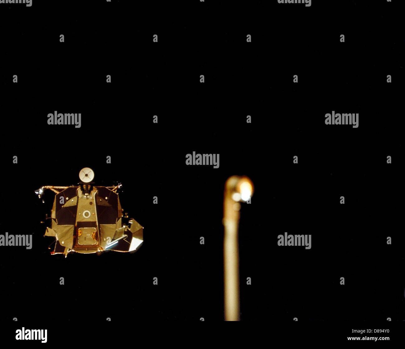 The Apollo 15 Lunar Module (LM) Falcon is shown during its rendezvous ...