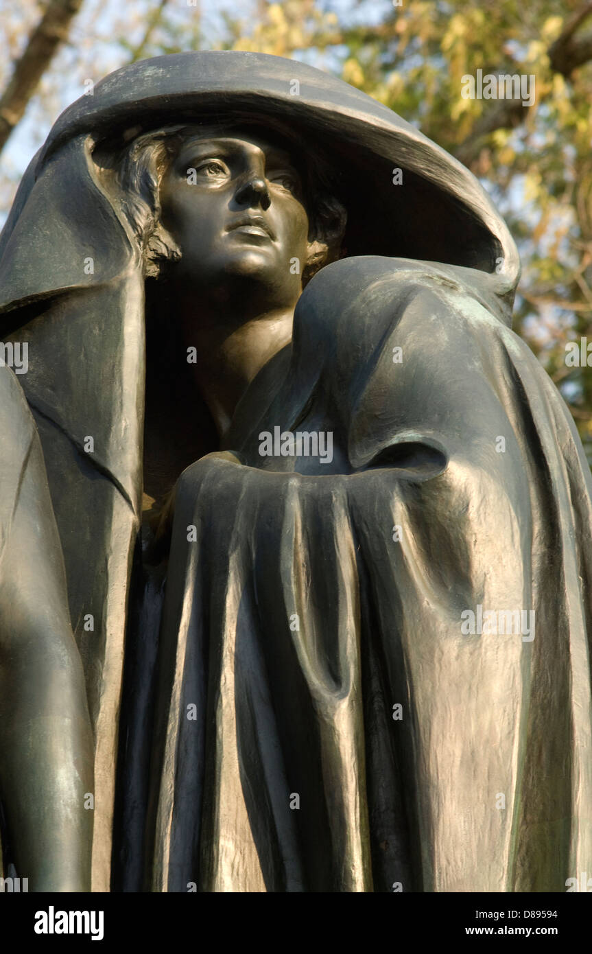 Statue representing death on the Confederate Memorial, Shiloh National ...