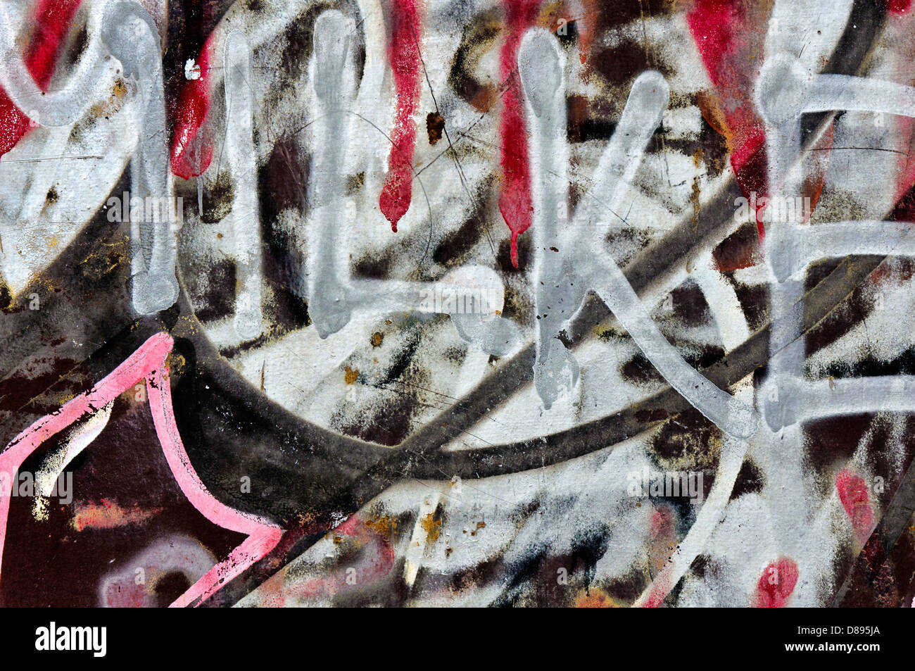 Bunch of the graffiti on wall Stock Photo - Alamy