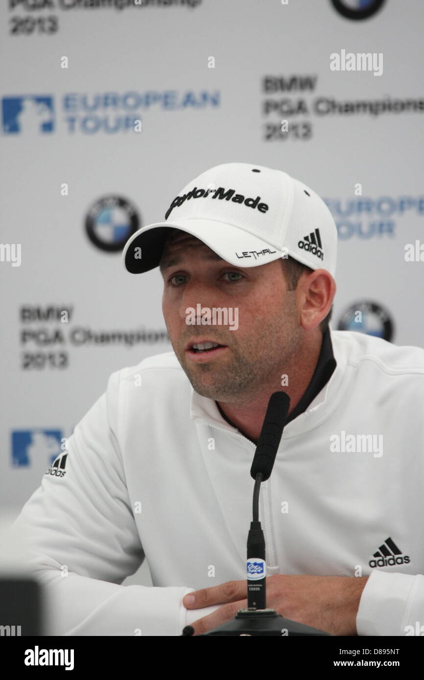 Spanish golfer SERGIO GARCIA addresses the media at the BMW PGA ...