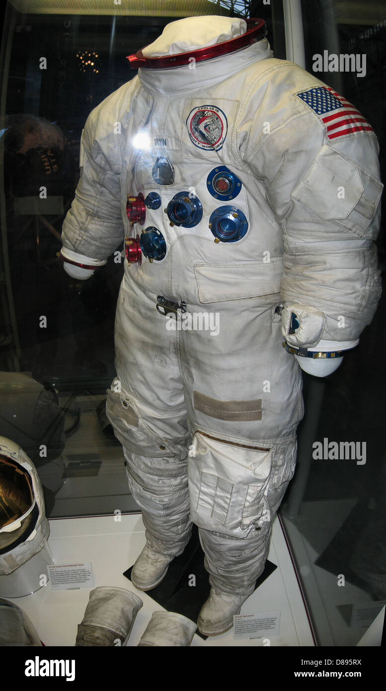 This image features the space suit worn by Apollo 15 astronaut James ...