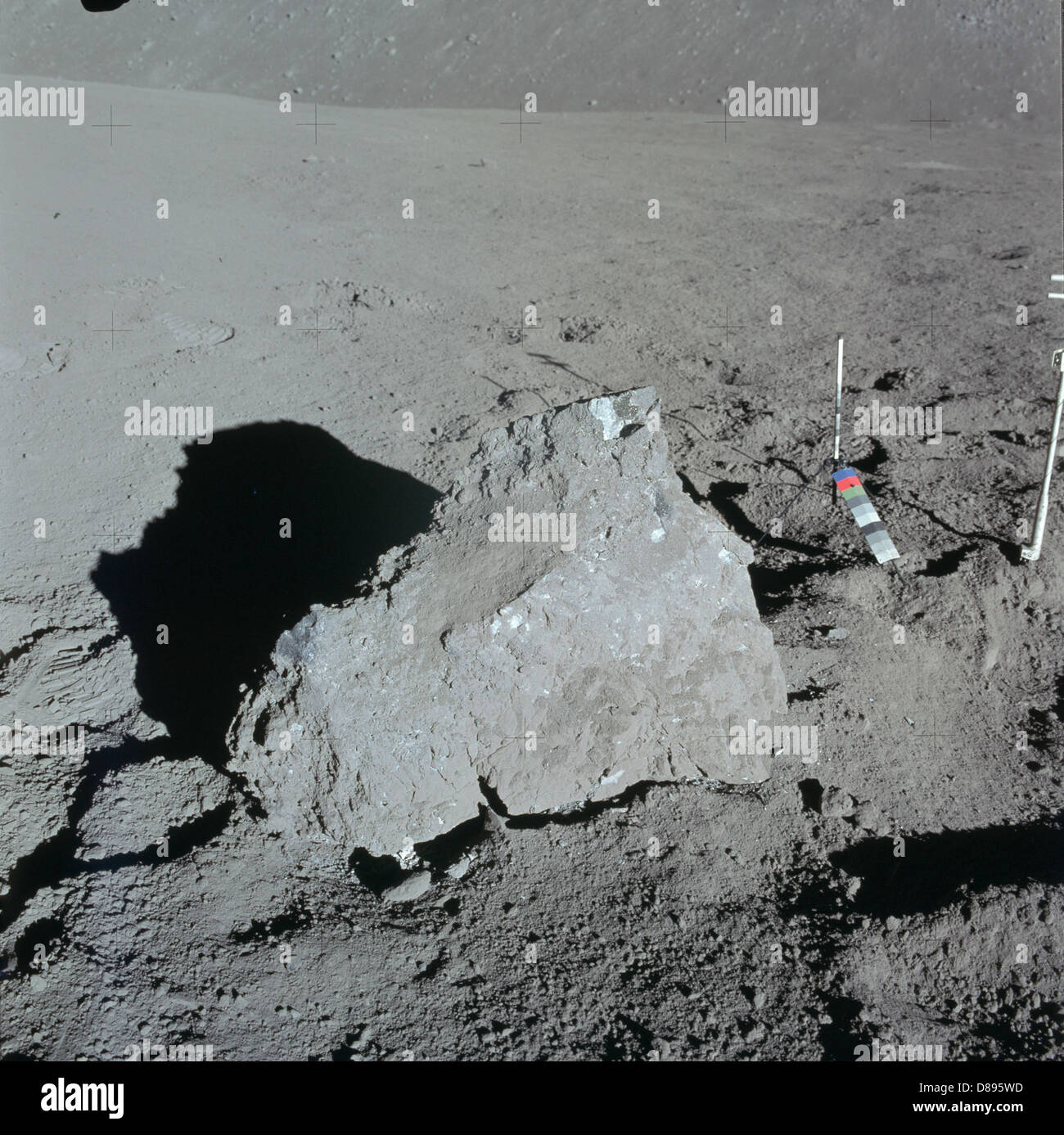 A boulder from the Apollo 15 mission, collected from the Moon's surface ...