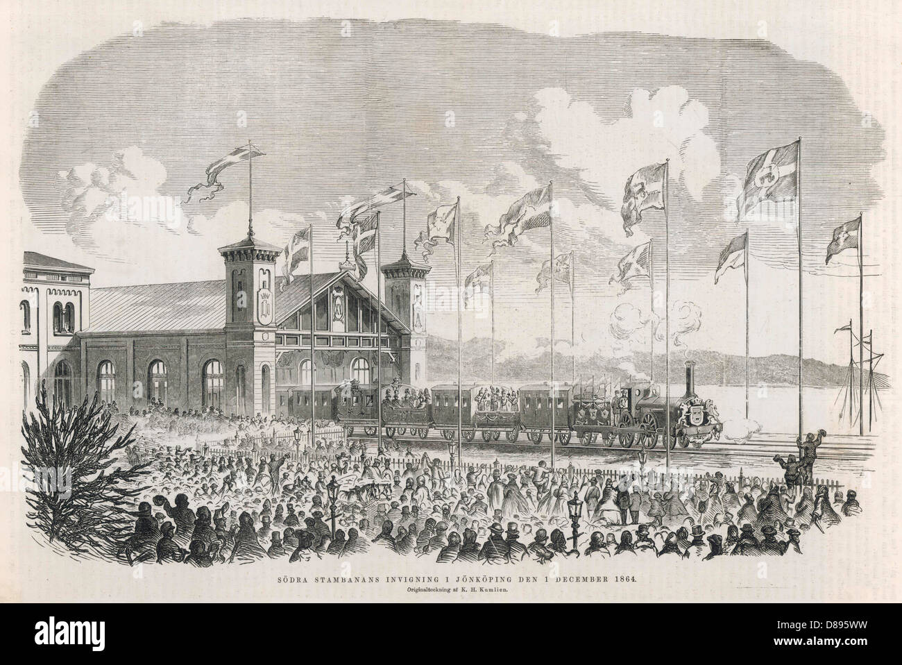 Swedish Train 1864 Stock Photo - Alamy