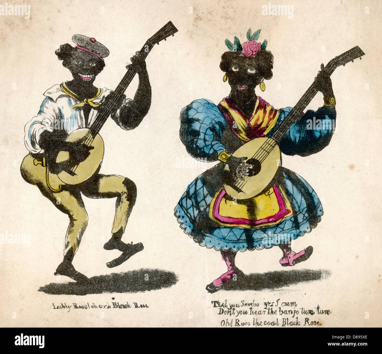 Black white minstrels hi-res stock photography and images - Alamy
