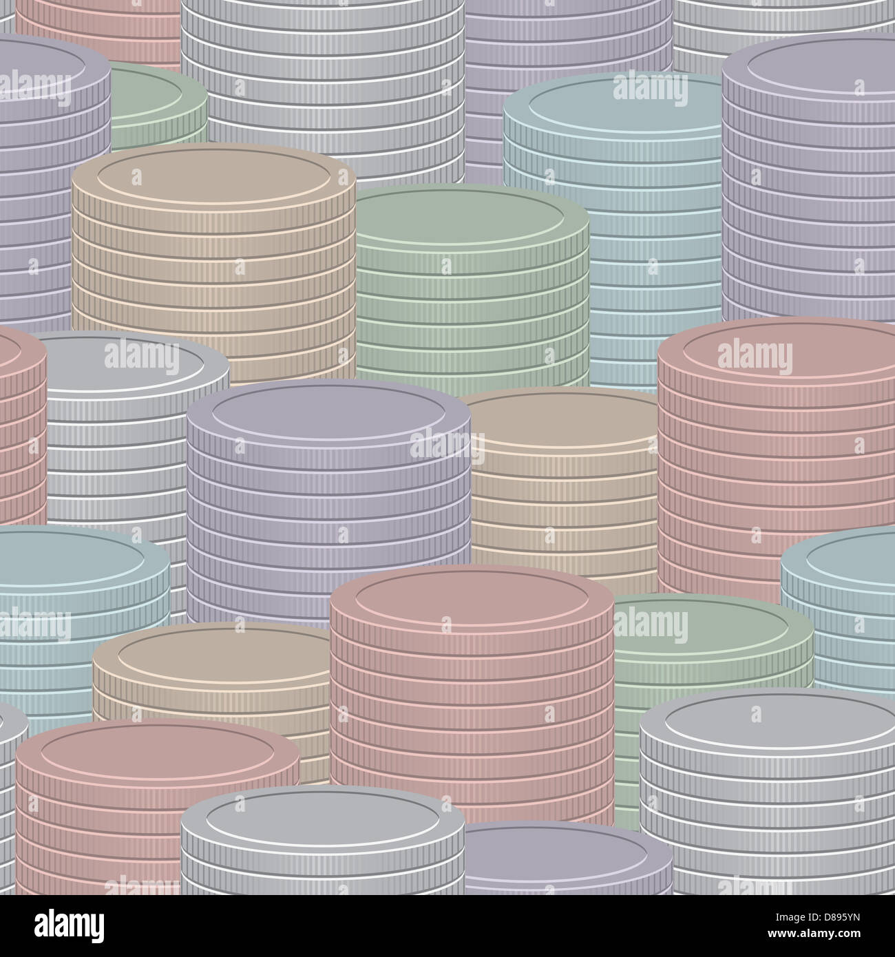 Abstract infographics background - stack of coins of different colors ...