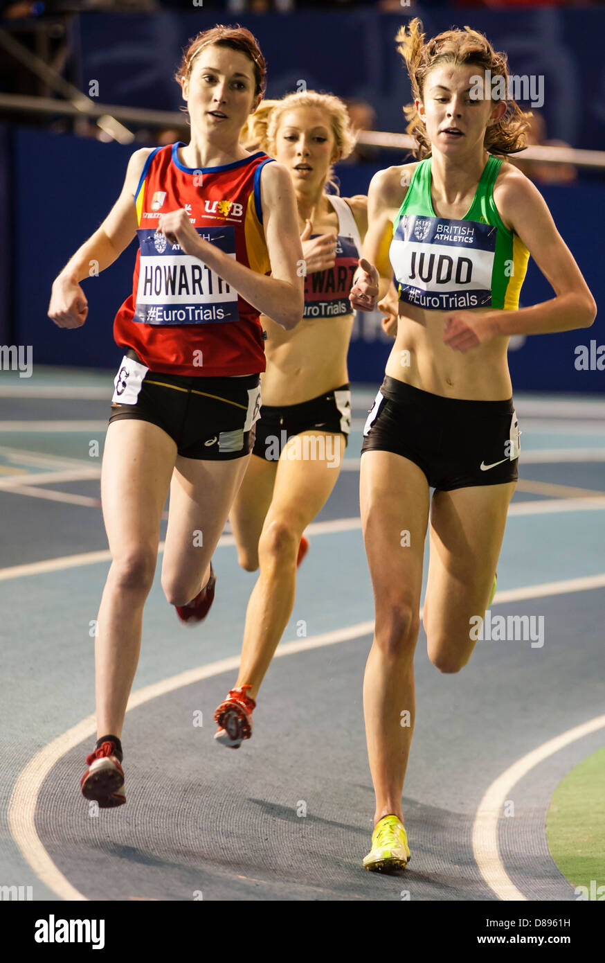 10 FEB - Jessica JUDD, Lauren HOWARTH, Women's 3000m final, 2013 UK ...