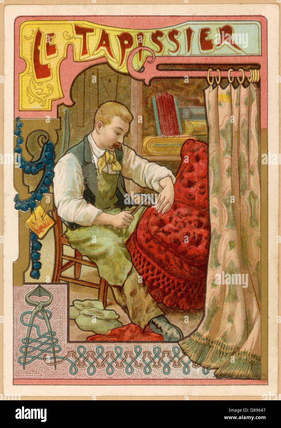 Upholsterer at Work Stock Photo - Alamy