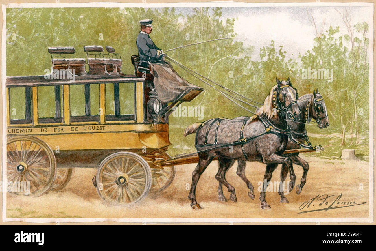 French Horse Bus Stock Photo - Alamy