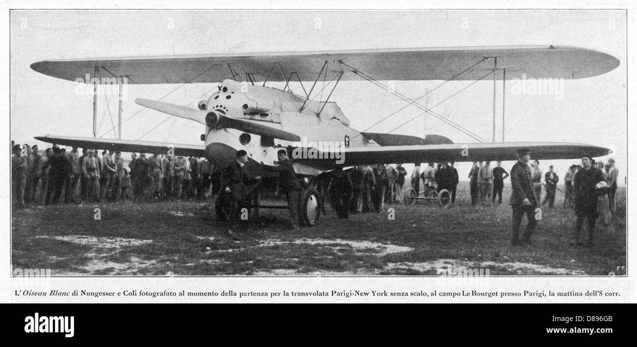 The Oiseau Blanc - French WW1 air ace Charles Nungesser Stock Photo - Alamy