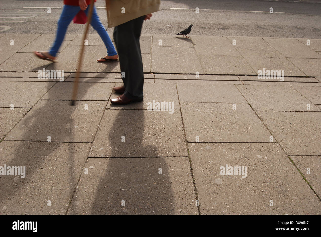 Two people walking on a path Stock Photo - Alamy