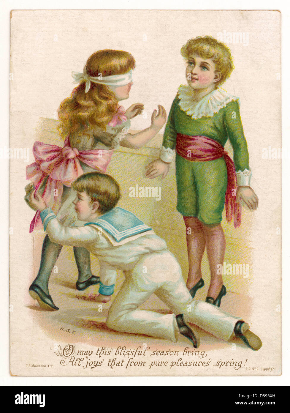 BLIND MAN'S BUFF/CARD Stock Photo - Alamy