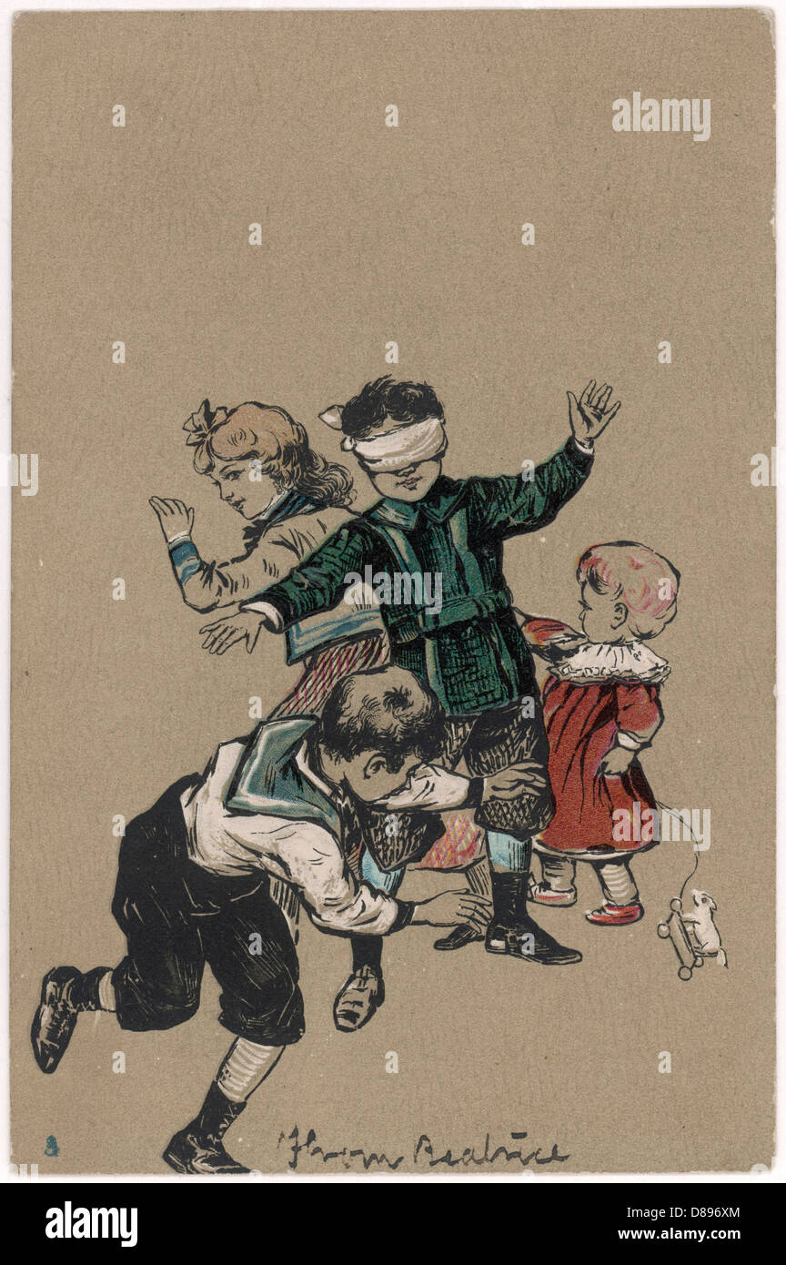 BLIND MAN'S BUFF/1905 Stock Photo - Alamy