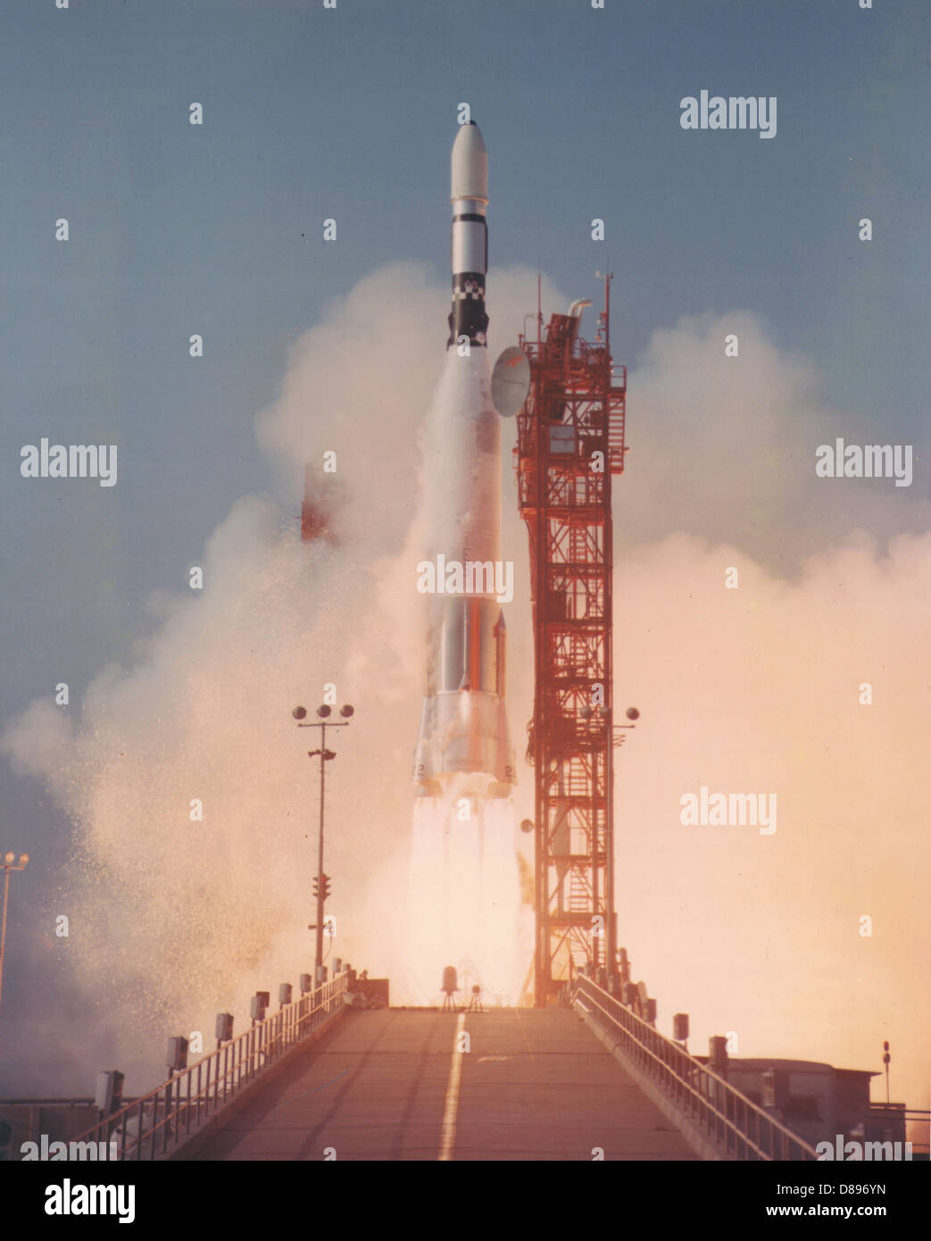 Atlas Agena launching Lunar Orbiter 4 Stock Photo - Alamy