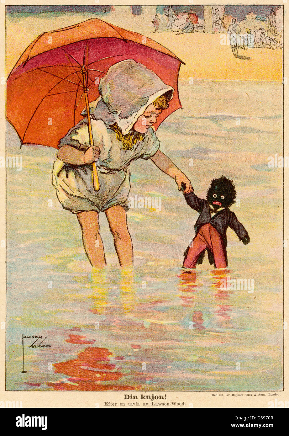 Golliwog and Girl 1927 Stock Photo - Alamy