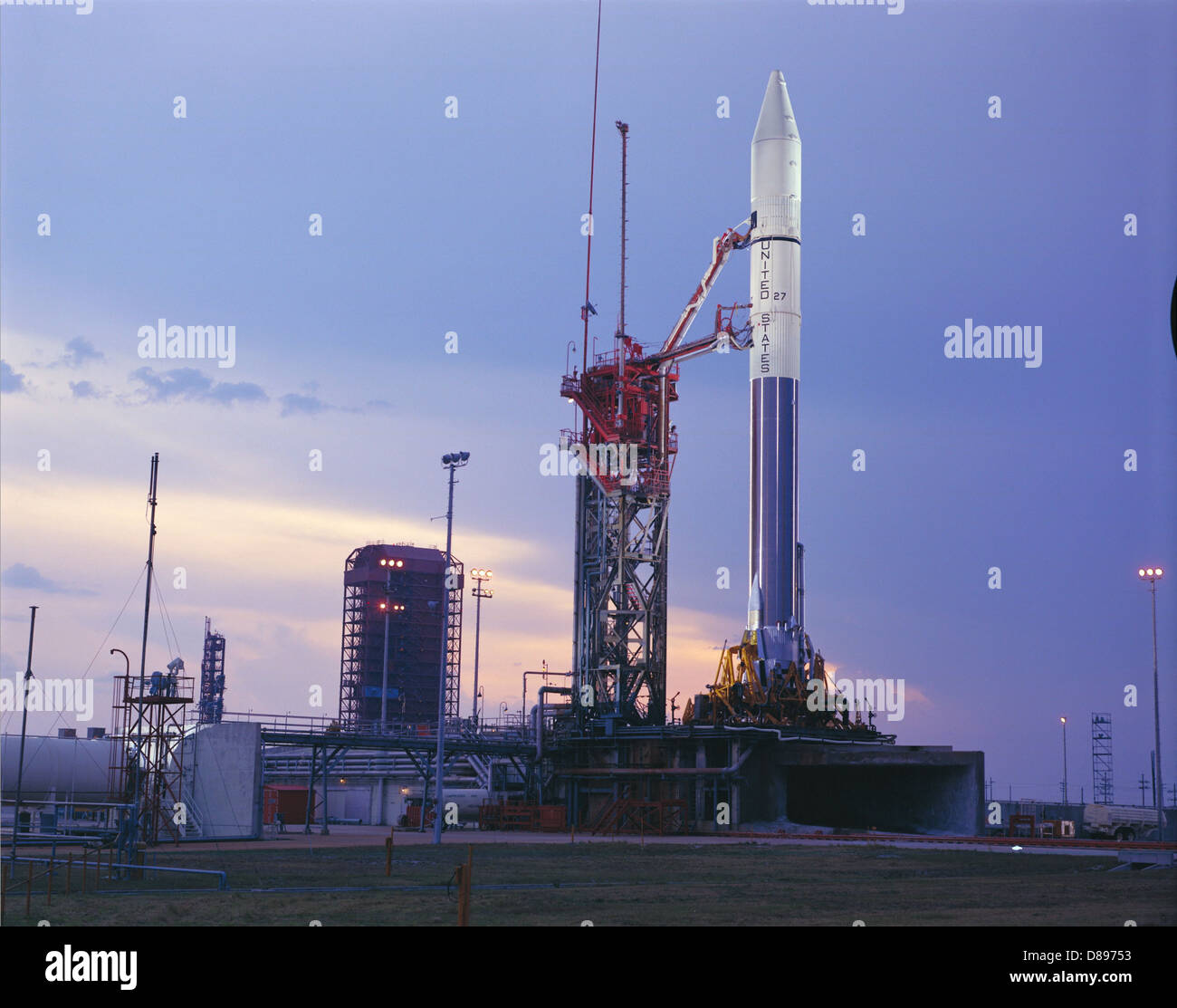 The Atlas Centaur 27 rocket, carrying the Pioneer 10 spacecraft, is ...