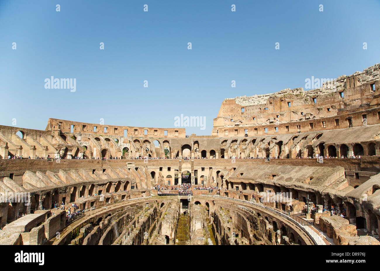 Wide view of interior of the Roman Coliseum Stock Photo - Alamy
