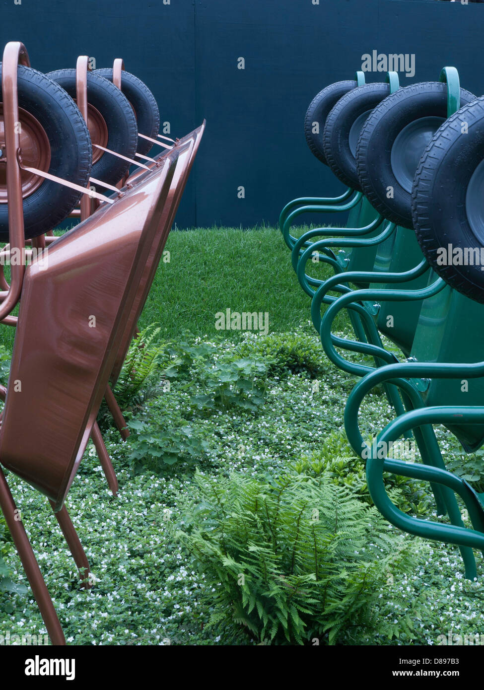 Rhs chelsea flower show wheelbarrows hi-res stock photography and ...