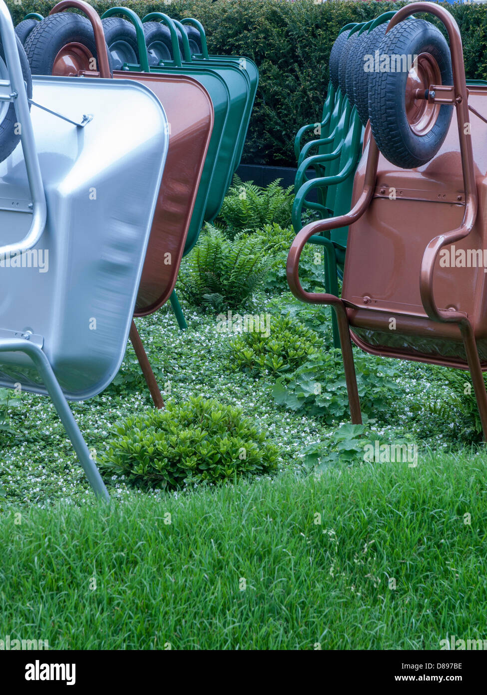 Rhs chelsea flower show wheelbarrows hi-res stock photography and ...