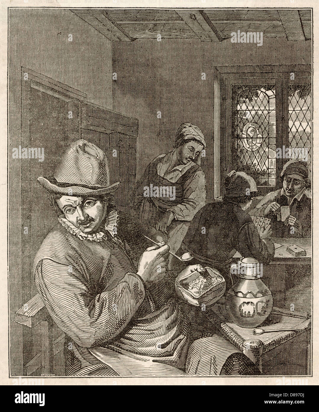 FLEMISH SMOKING C17 Stock Photo - Alamy
