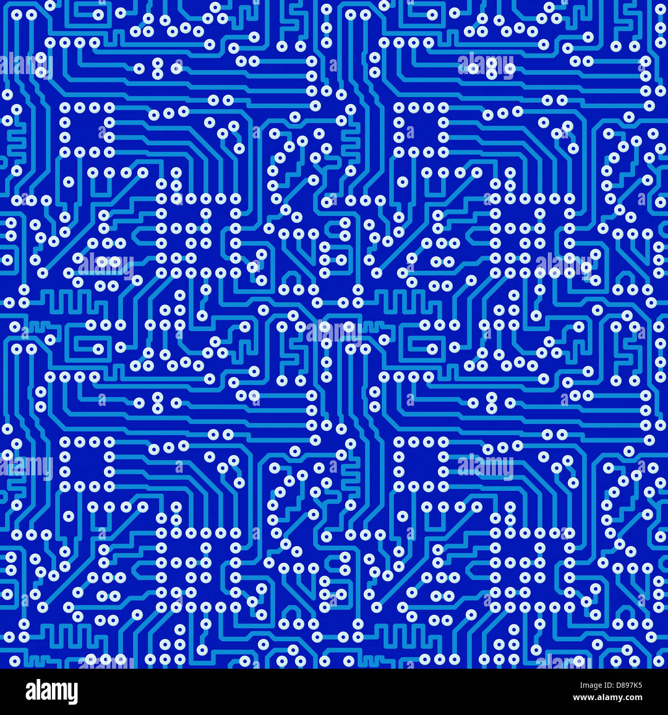 Blue electronic circuit board with silver solder - seamless pattern ...