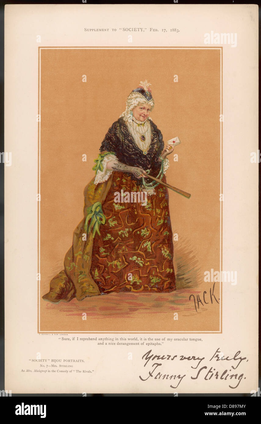 Mrs malaprop hi-res stock photography and images - Alamy