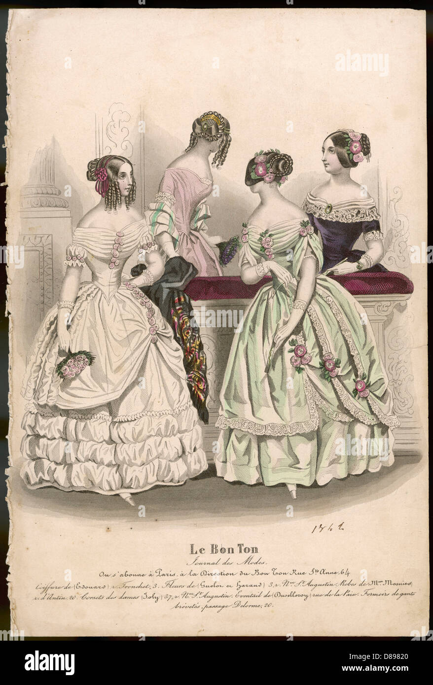 Indoor Dresses 1846 Stock Photo - Alamy