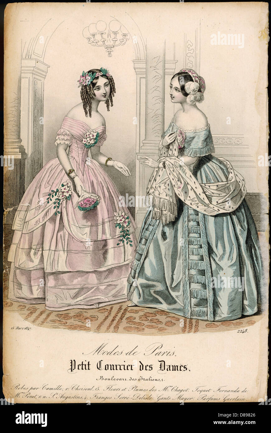 Indoor Dresses 1847 Stock Photo - Alamy