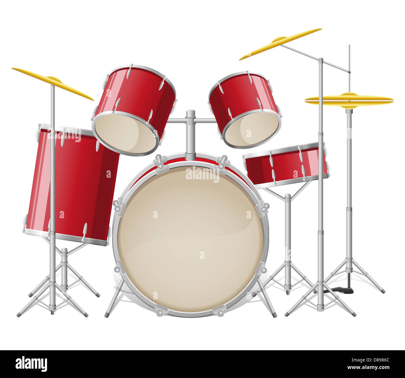 drum set vector illustration isolated on white background Stock Photo ...