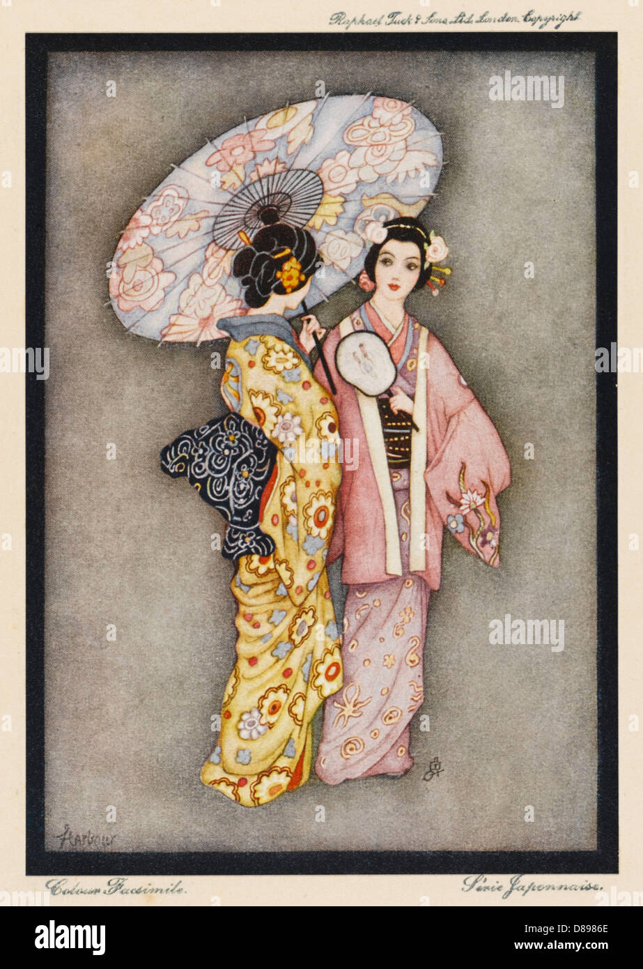 Japan - Two Geisha Girls Stock Photo - Alamy