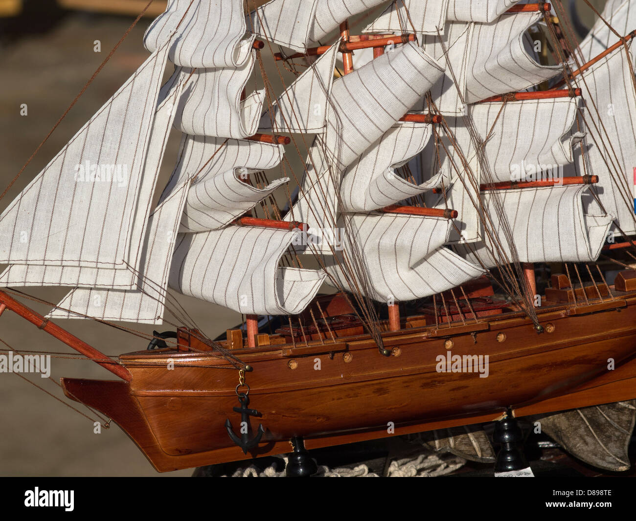 handmade model of a sailing ship Stock Photo - Alamy