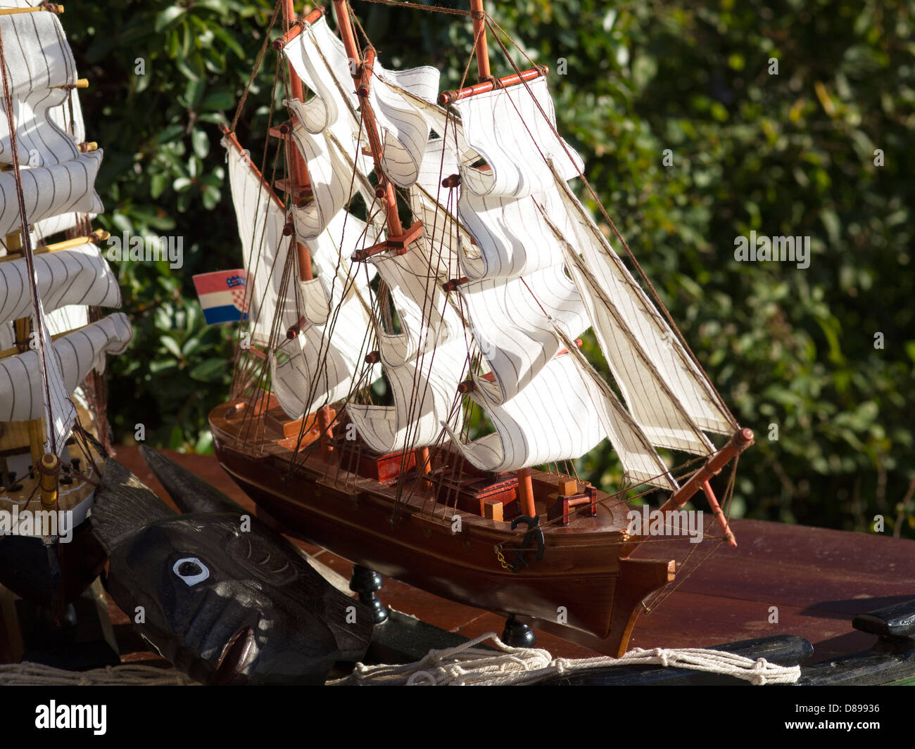 handmade model of a sailing ship Stock Photo - Alamy
