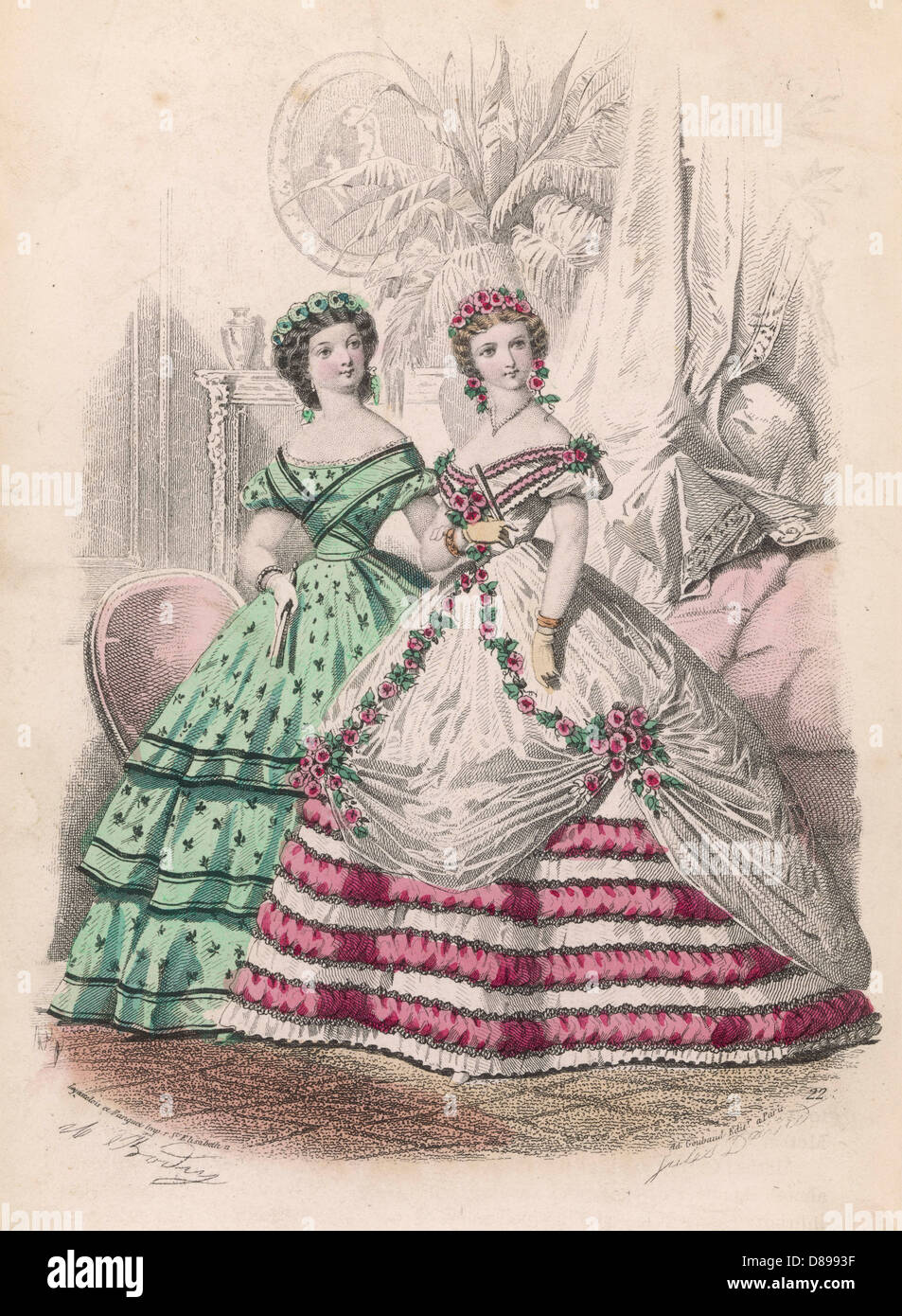 Evening Wear 1862 Stock Photo - Alamy