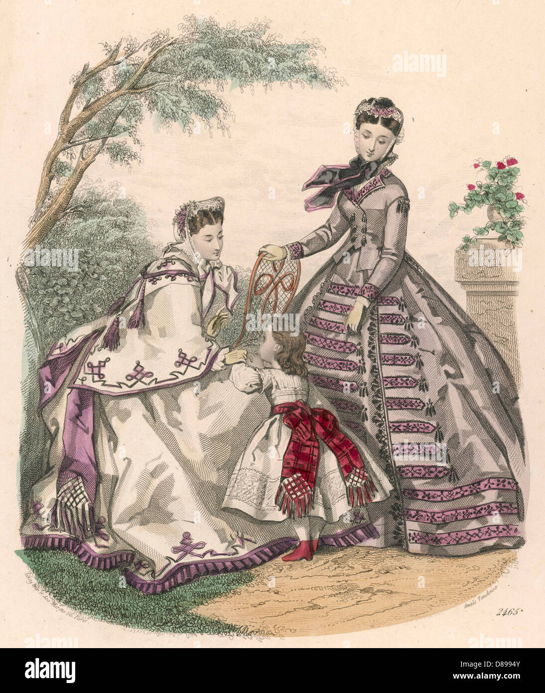 Costume - Women - Girl 1864 Stock Photo - Alamy